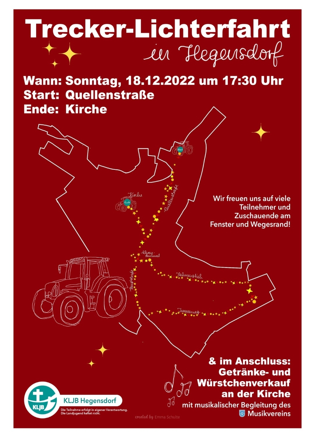 Trecker-Lichterfahrt am 4. Advent – Hegensdorf